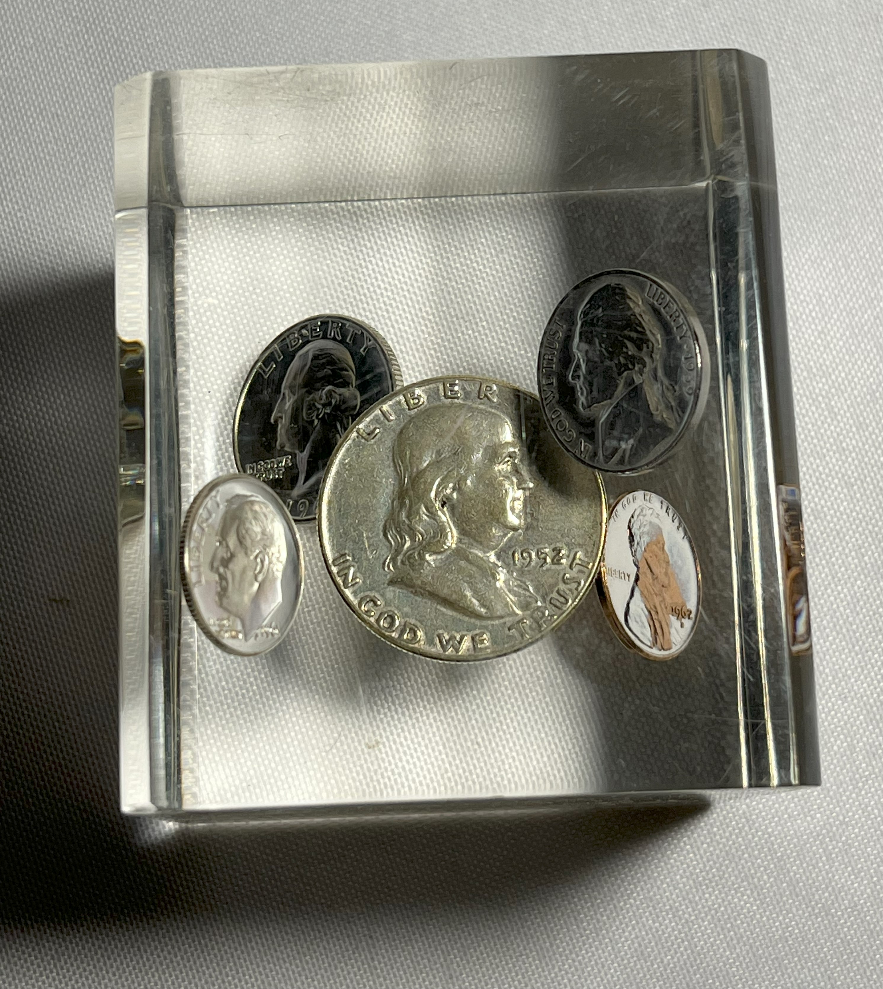 Lot 233 - Acrylic Coin Paperweight | The Lodge Auction House