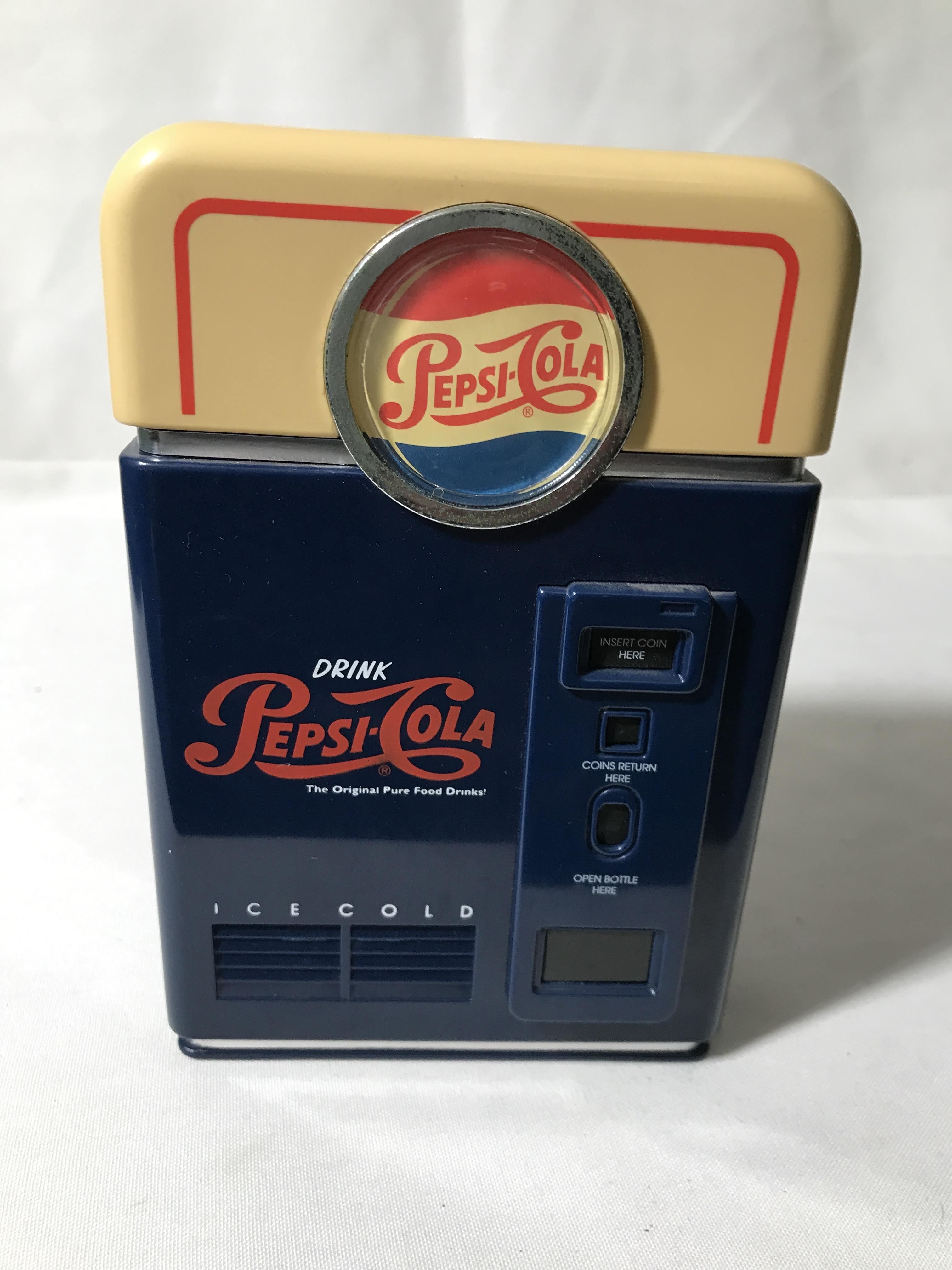 Lot 62 - Vintage Pepsi-Cola Coin Bankl & Owl Alarm Clock | The Lodge ...