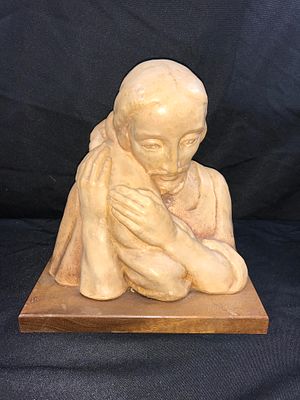 Lot 55 - Bust of Holy Father Joseph Plaster on Wood | The Lodge Auction ...