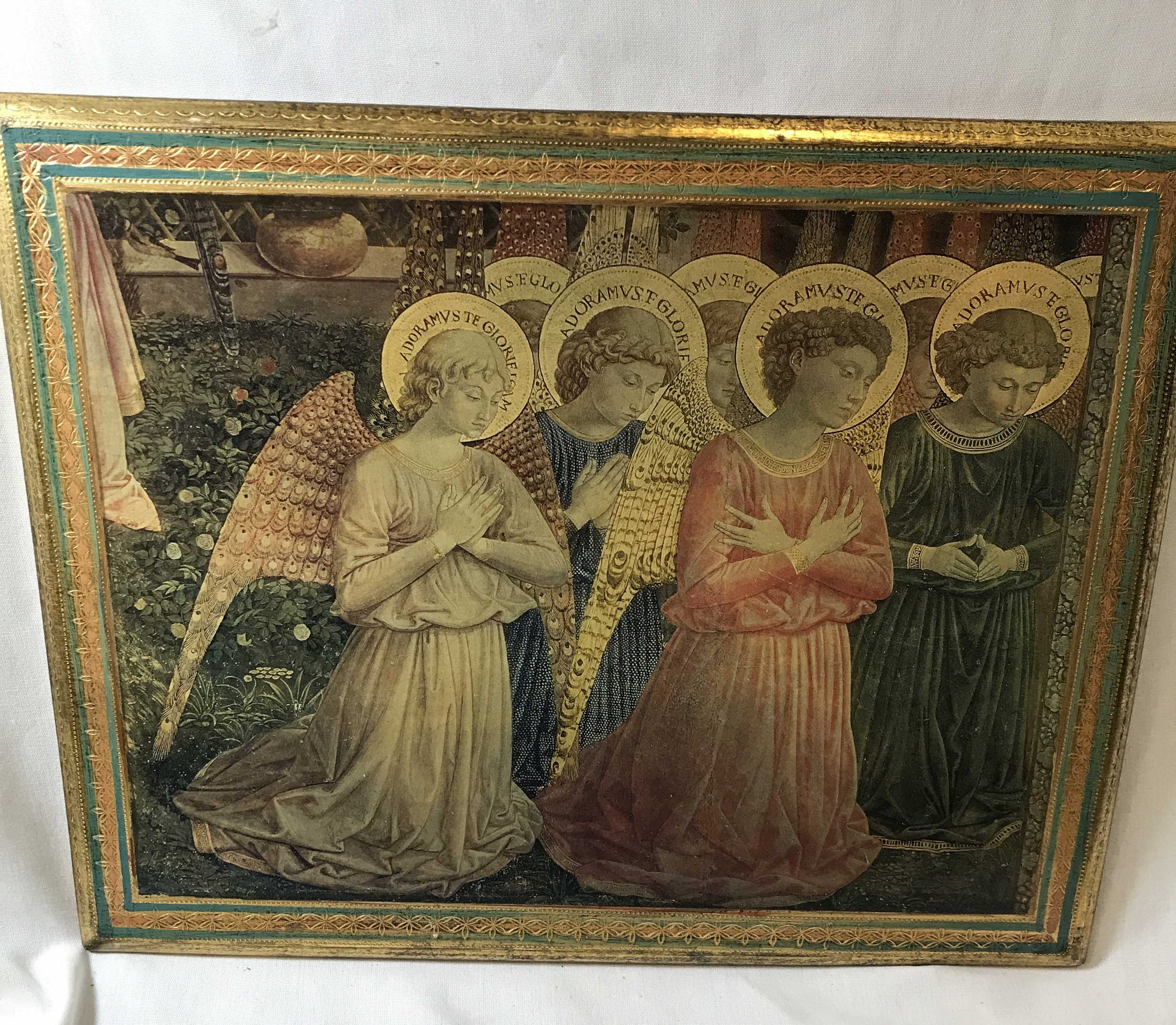 Lot 191 - Benozzo Gozzoli ANGELS Print on Wood | The Lodge Auction House