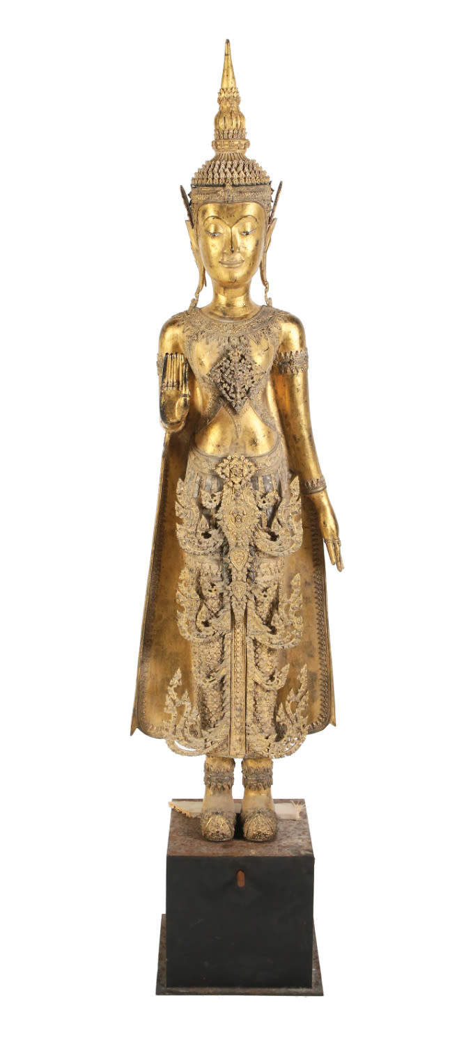 Lot 1276 - פסל ברונזה מוזהב - לתירוש