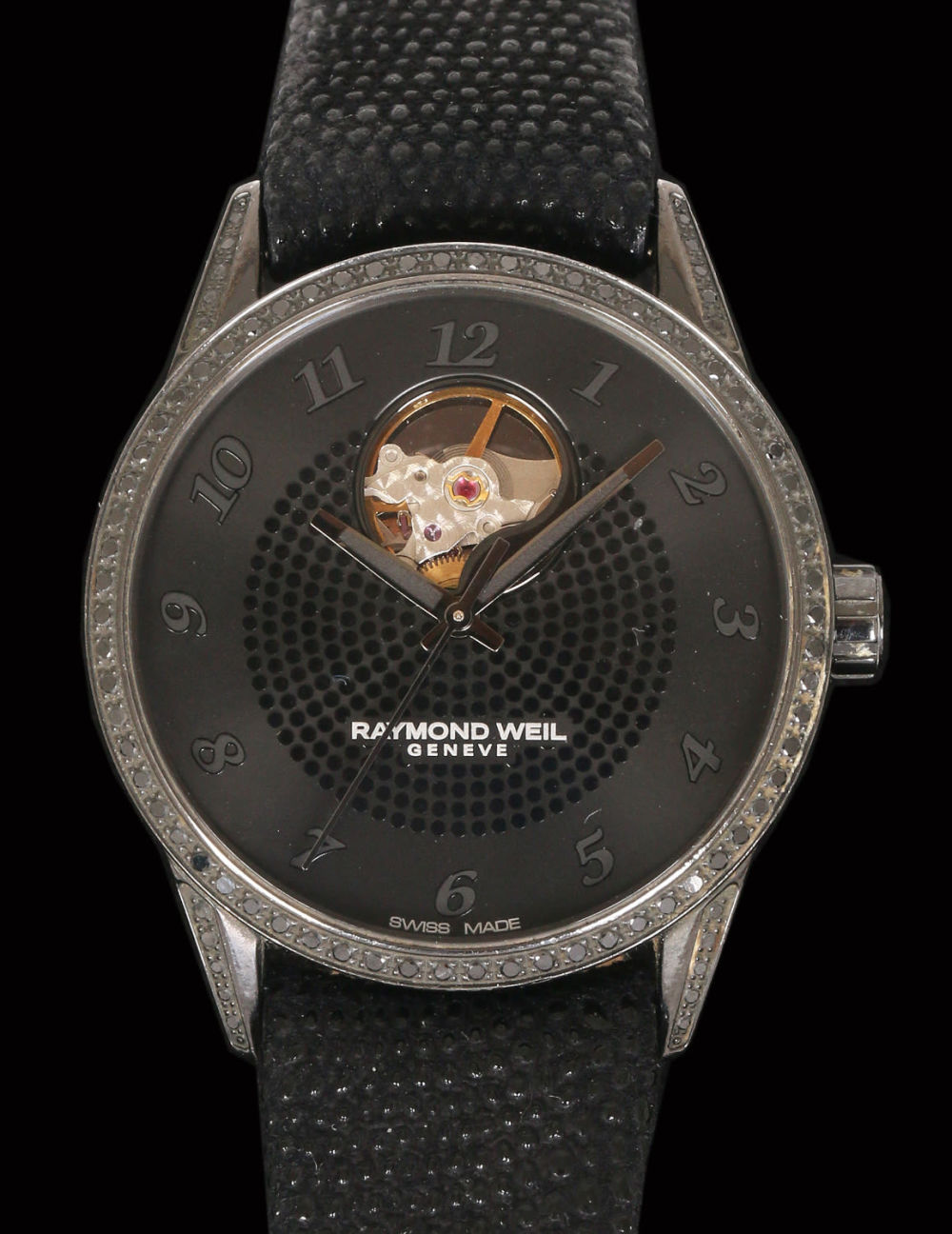 Lot 117 - RAYMOND WEIL שעון יד פלדה מושחרת - לתירוש