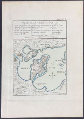 Lot 56447 - Bellin - Map of Boston, Massachusetts | Trillium Rare Prints