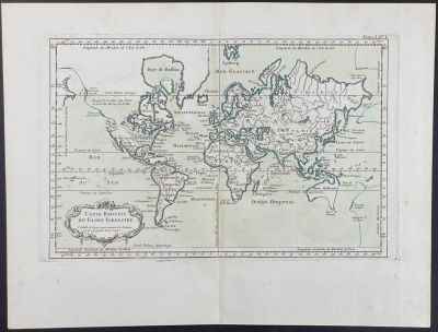 Lot 56450 - Bellin - Map of the World | Trillium Rare Prints