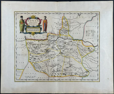 Lot 57012 - Henan, China: Blaeu, pub. 1662 - Map of Henan, China (Honan ...