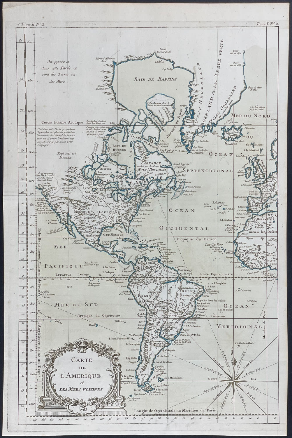 Lot 57025 - Bellin - Map of the Americas | Trillium Rare Prints