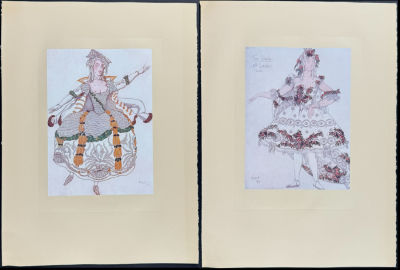 Lot 58462 - Bakst - Pair of Costume Designs | Trillium Rare Prints