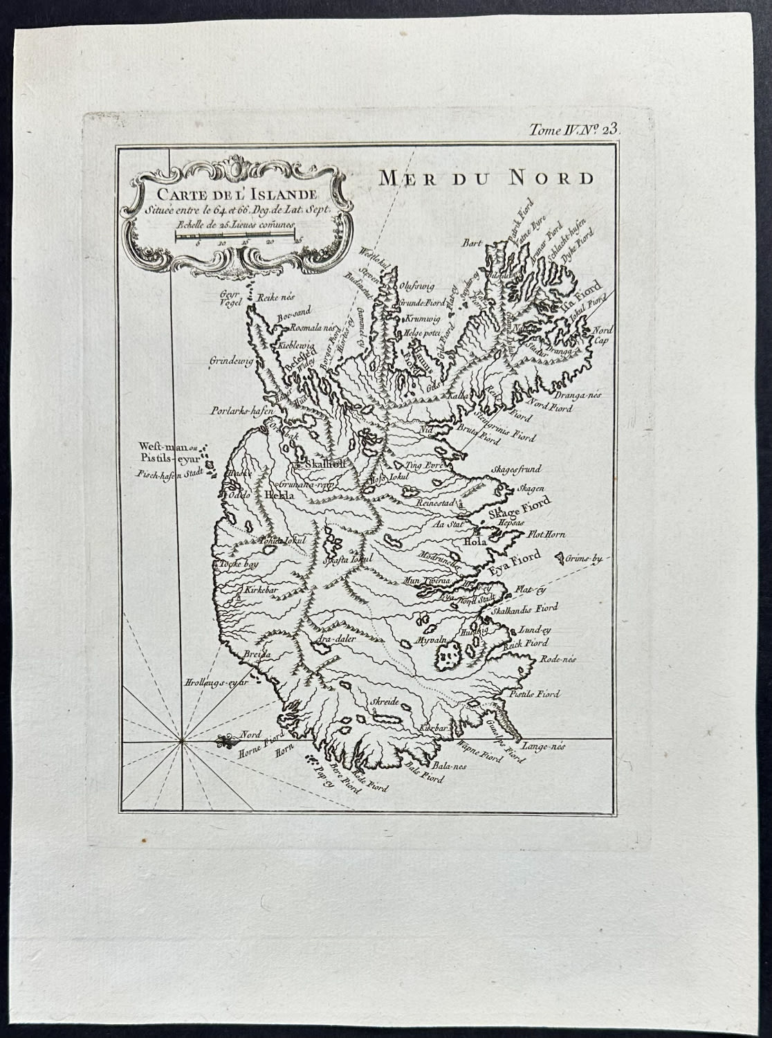Lot 59637 - Bellin - Map of Iceland | Trillium Rare Prints