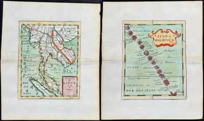 Lot 60007 - Duval - Pair: Map of India & Map of Maldives | Trillium ...