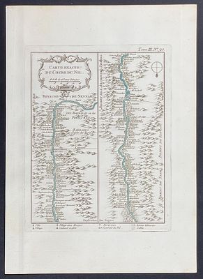 Lot 64003 - Bellin - Map of Nile River, Africa | Trillium Rare Prints