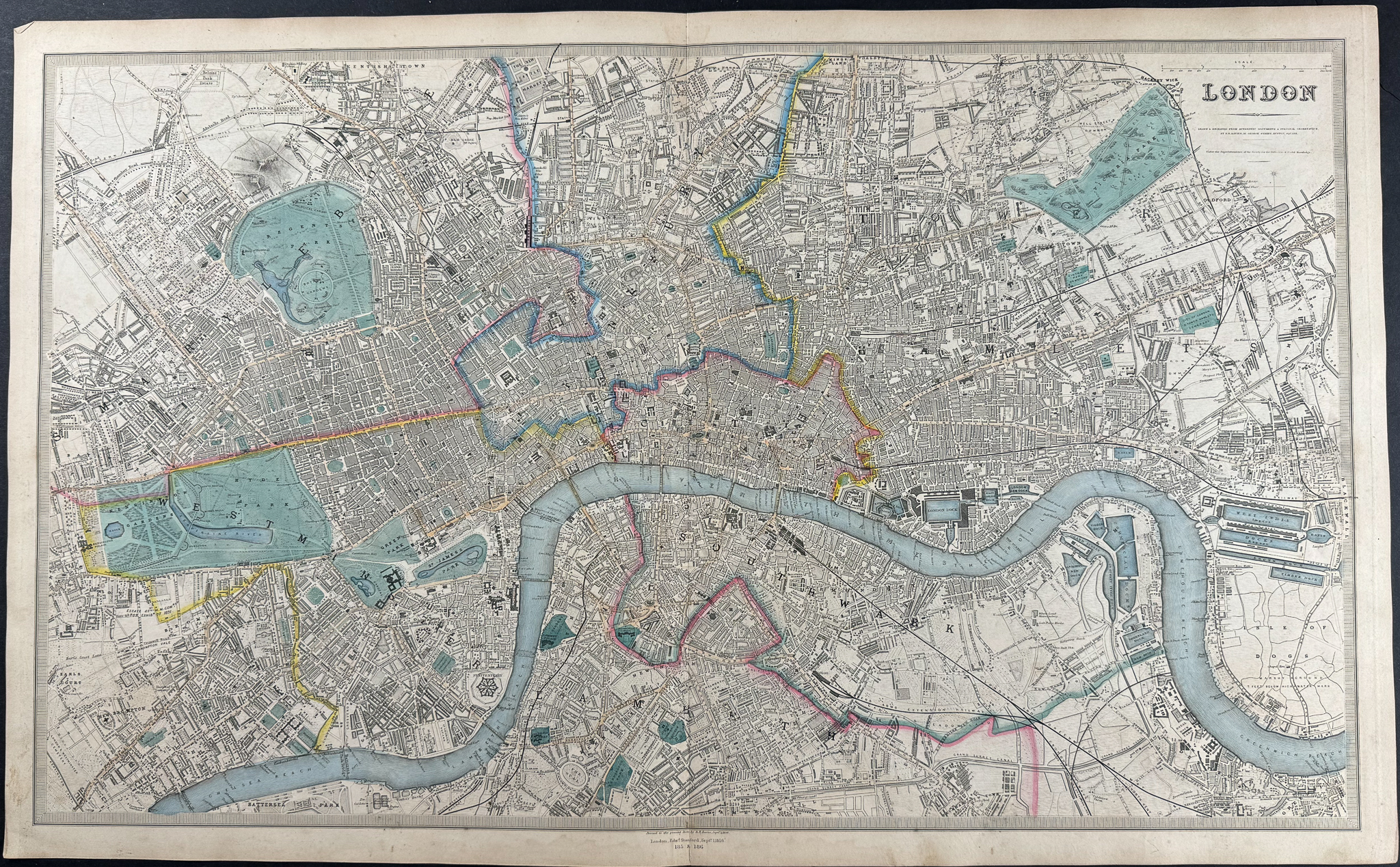 Lot 65028 - Stanford - Map of London, England | Trillium Rare Prints