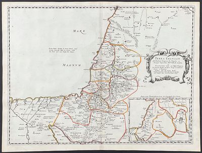 Lot 65827 - Sanson - Map of the Holy Land | Trillium Rare Prints