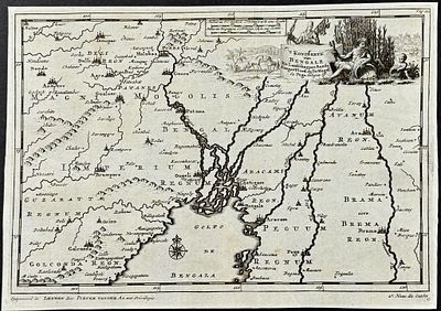 Lot 66605 - Van der Aa - Map of India: Bengal (Based on William Baffin ...