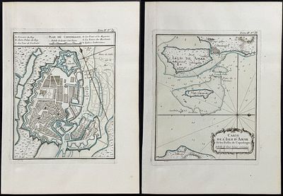 Lot 67608 - Bellin - Pair of Maps of Copenhagen, Denmark | Trillium ...