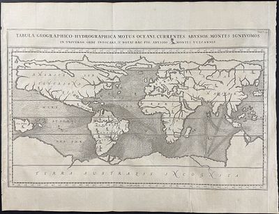 Lot 68414 - Kircher, pub. 1682 - Map of the World (Hydrographic ...
