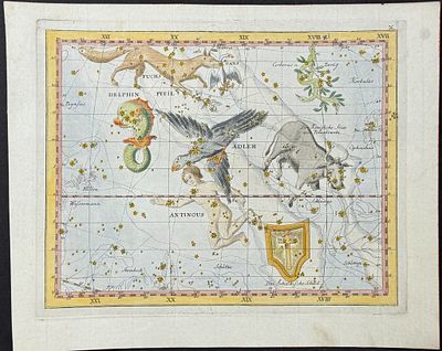 Lot 69104 - Bode - Constellation Chart: Dolphin (Delphinus), Eagle ...