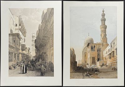 Lot 80025 - David Roberts - 4 Lithographs of Views of Cairo, Egypt ...