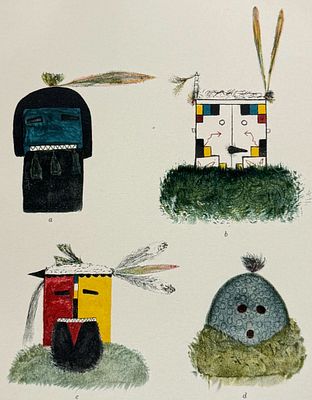 Lot 80264 - Edward Curtis - Native Drawings of Santo Domingo Masks ...