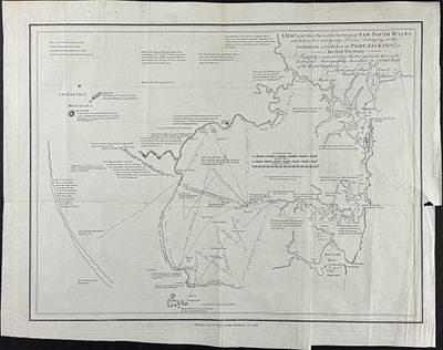 Lot 80636 - Dawes & Hunter - Map of New South Wales, Australia or New ...