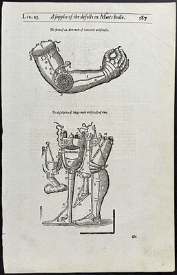 Lot 90008 - Pare, pub. 1664 - Mechanical Arm (Pare created first ...