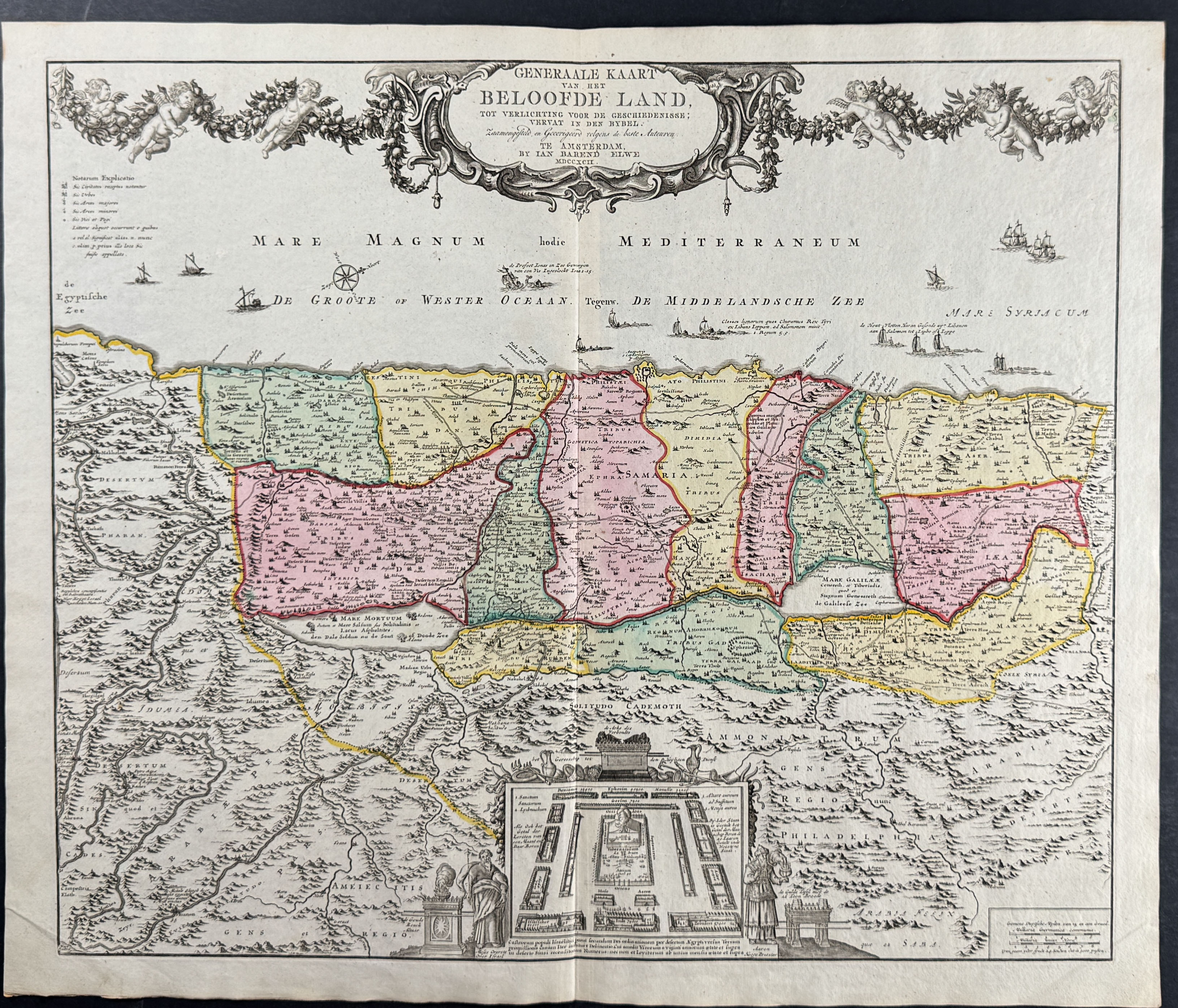 Lot 90842 - Elwe - Map of the Holy Land (Inset of Jerusalem) | Trillium ...