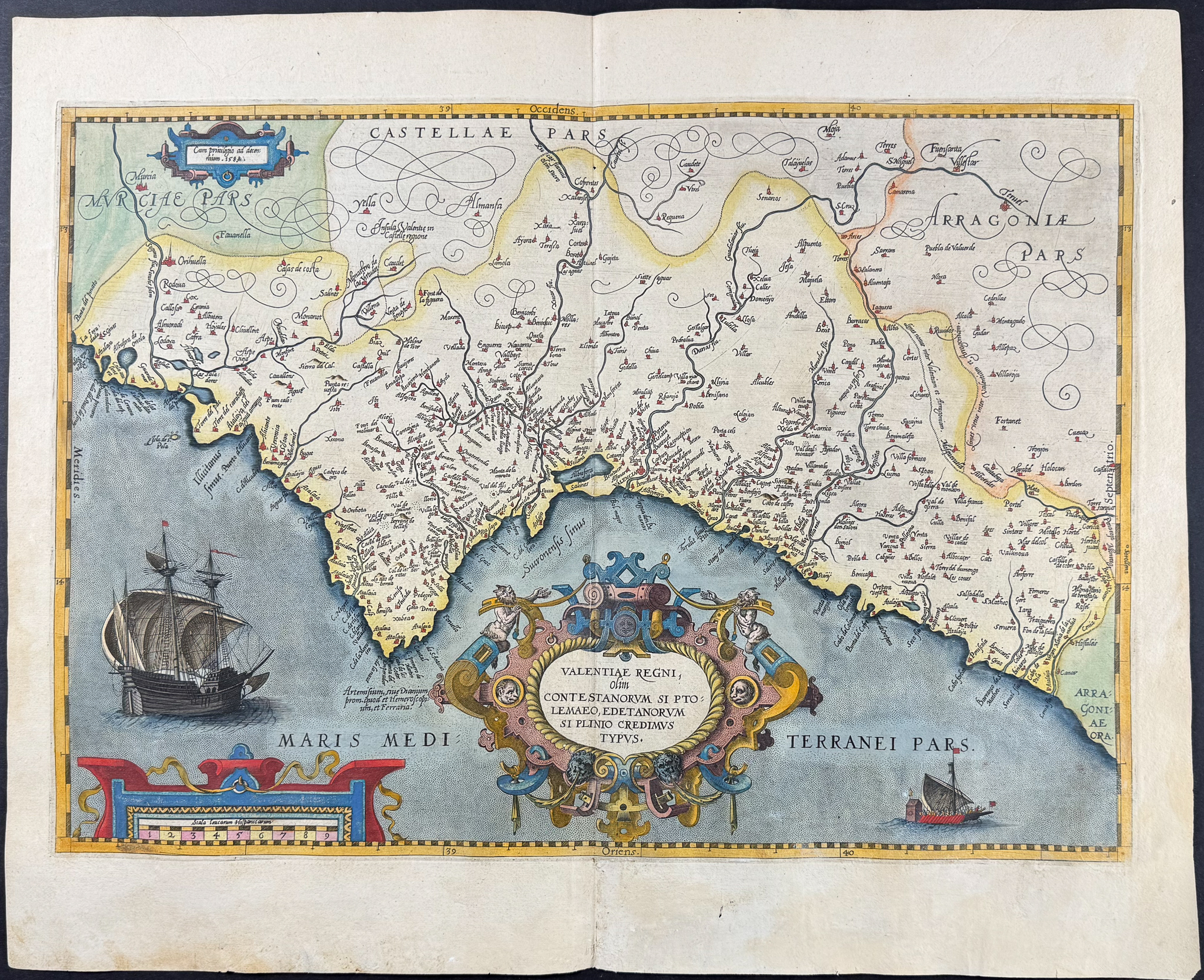 Lot 1630 - Ortelius - Map of Southern Spain | Trillium Rare Prints