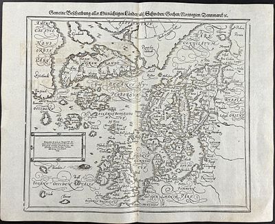 Lot 1636 - Munster, pub. 1598 - Map of the North Sea with Northern ...