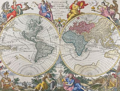 Lot 1646 - Elwe - Map of the World | Trillium Rare Prints