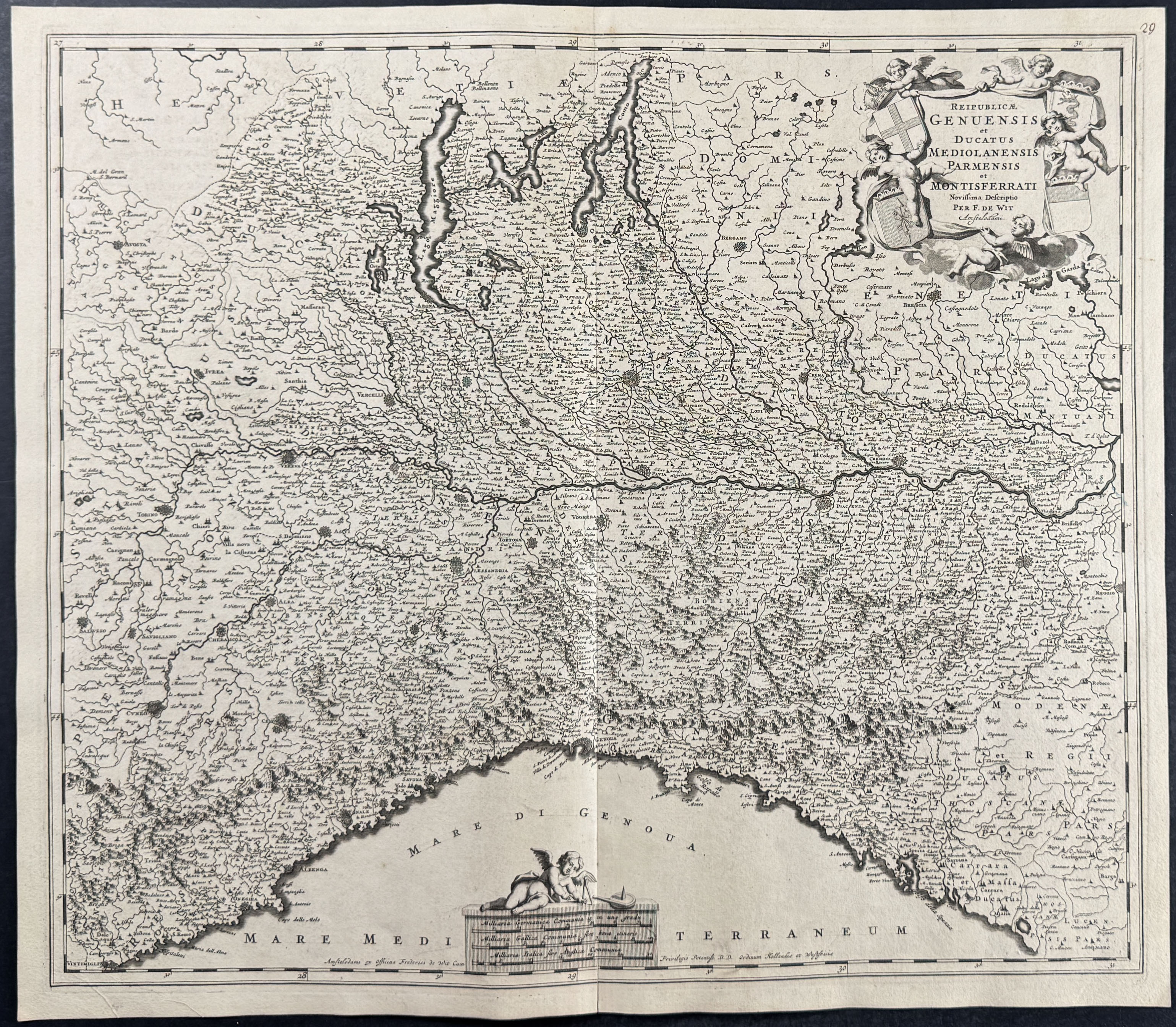 Lot 2254 - De Wit - 4 Maps of Italy | Trillium Rare Prints