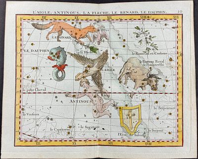 Lot 4234 - Flamsteed - Constellation or Celestial Chart: Eagle, Fox ...