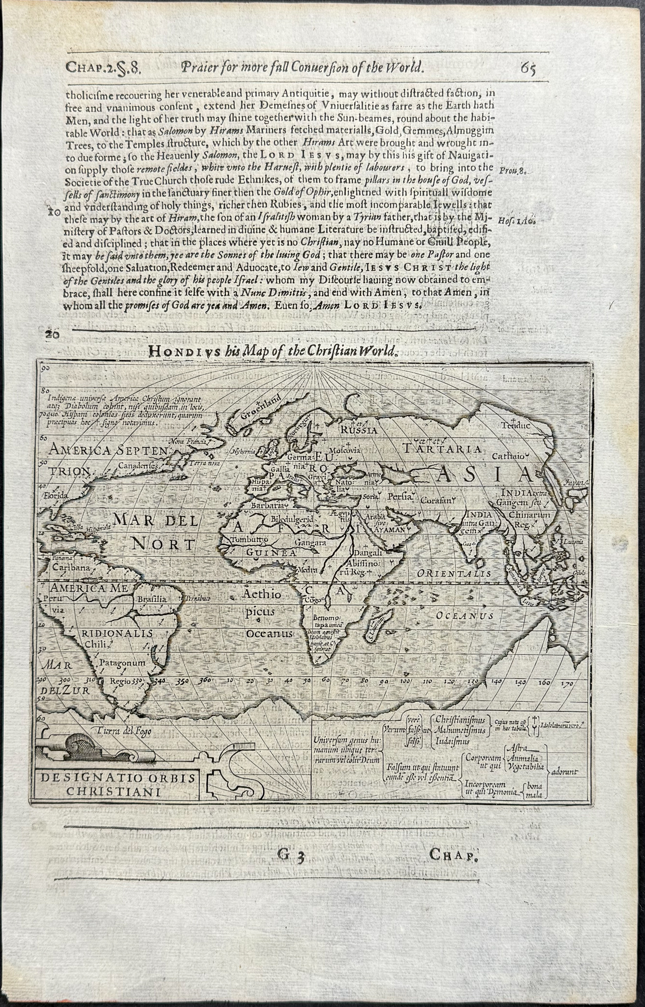 Lot 4253 - Purchas, pub. 1625 - Map of the Christian World (Europe ...