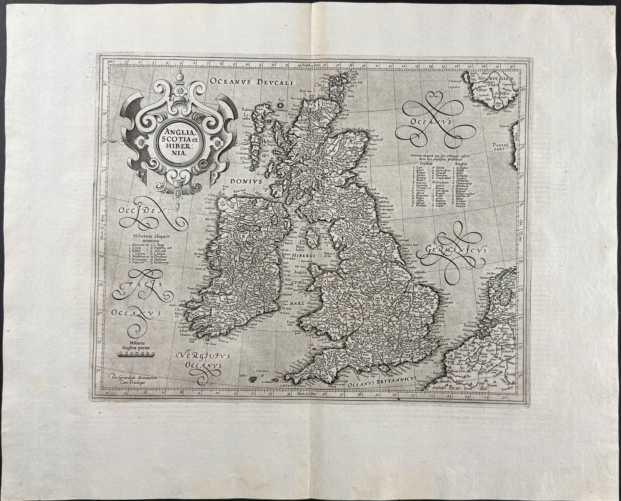 Lot 6064 - Mercator, pub. 1630 - Map of British Isles (England, Ireland ...