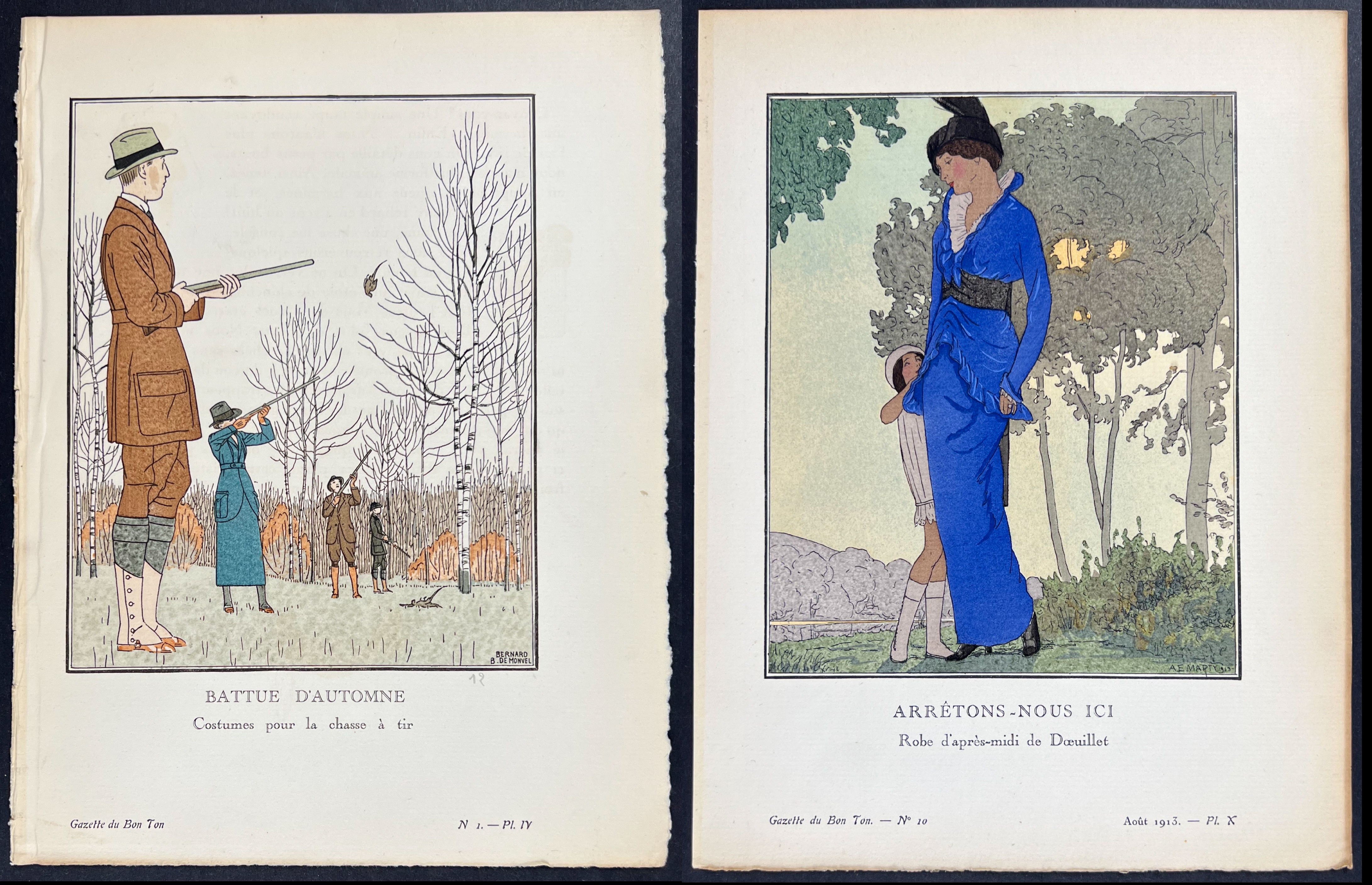 Lot 6467 - Gazette du Bon Ton - 10 Fashion Pochoirs | Trillium Rare Prints