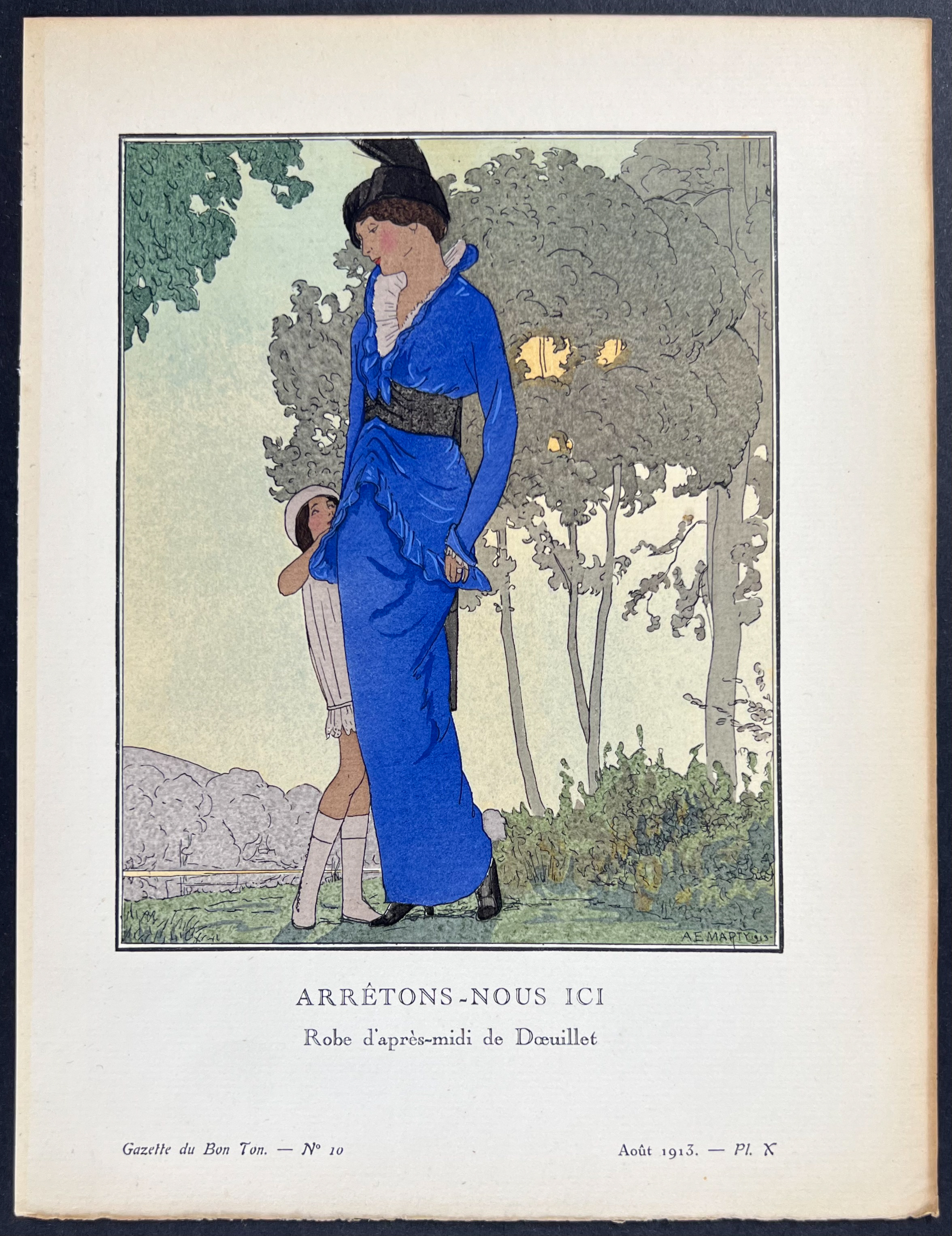 Lot 6467 - Gazette du Bon Ton - 10 Fashion Pochoirs | Trillium Rare Prints