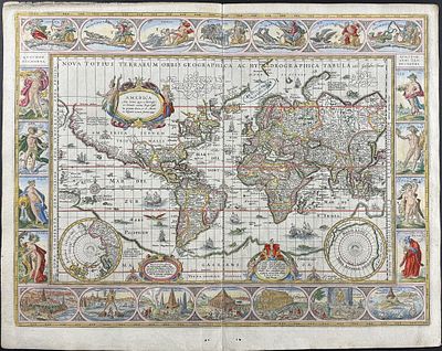 Lot 6857 - Blaeu - Map of the World [Nova Totius Terrarum Orbis ...