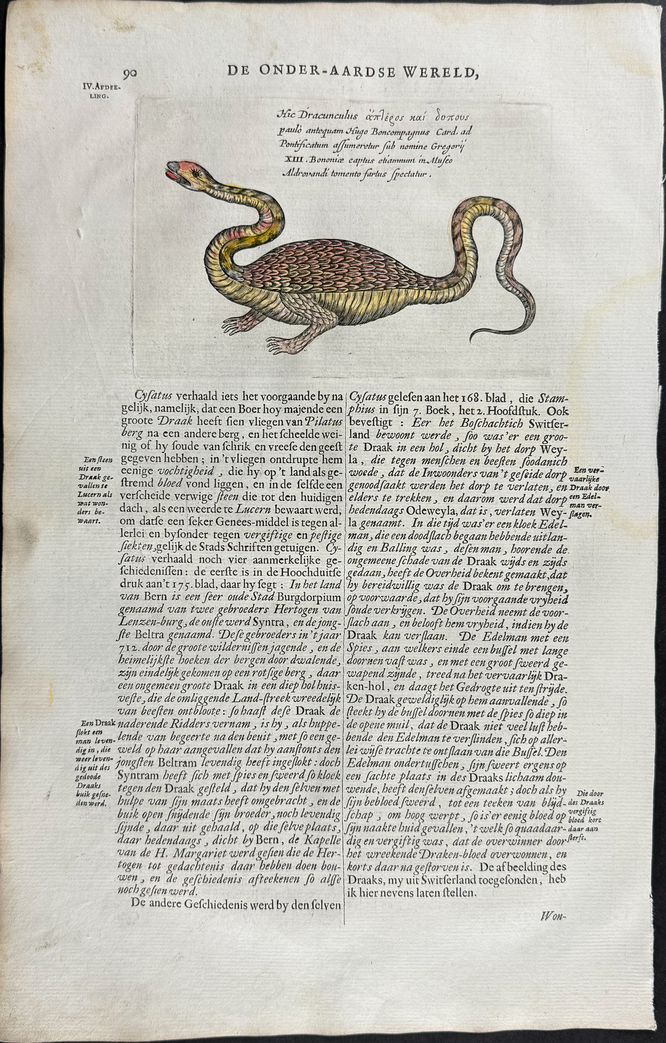 Lot 7010 - Kircher, pub. 1682 - Dragon | Trillium Rare Prints