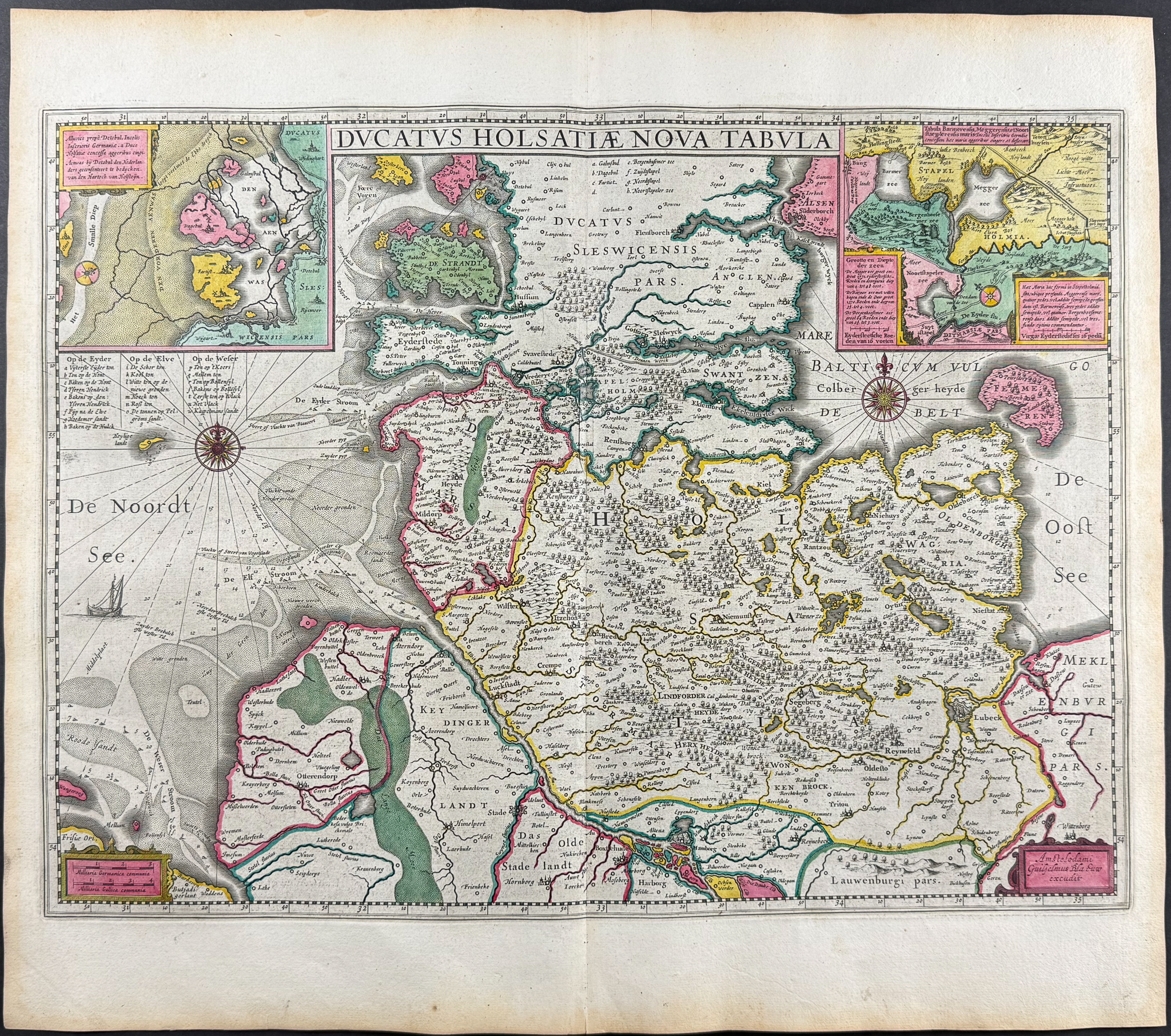 Lot 7042 - Blaeu, pub. 1642 - Map of the Duchy of Holstein | Trillium ...