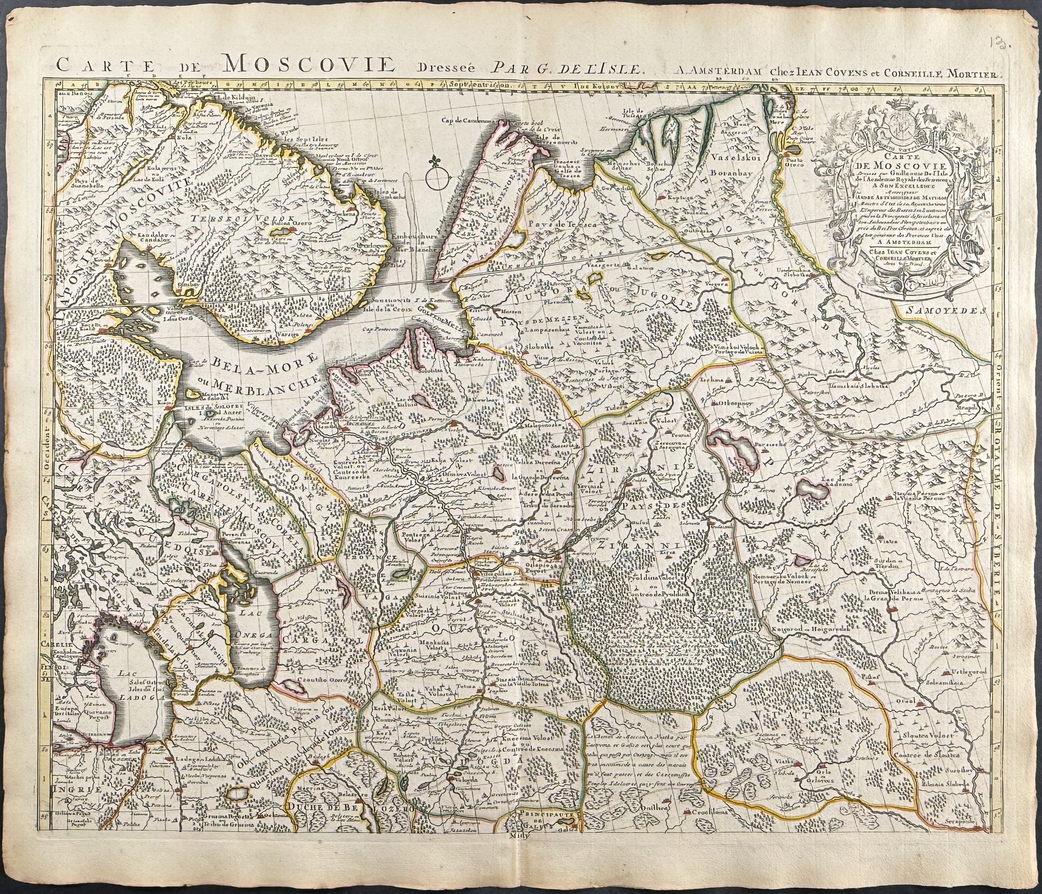 Lot 7046 - De L'Isle - Pair of Maps of Russia: Moscow, Caspian Sea ...