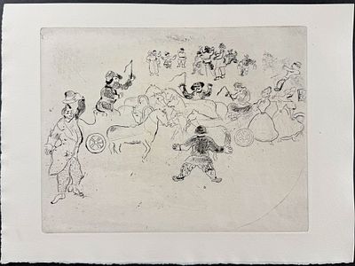 Lot 7078 - Chagall - Collusion on the Road - Collusion en Chemin ...