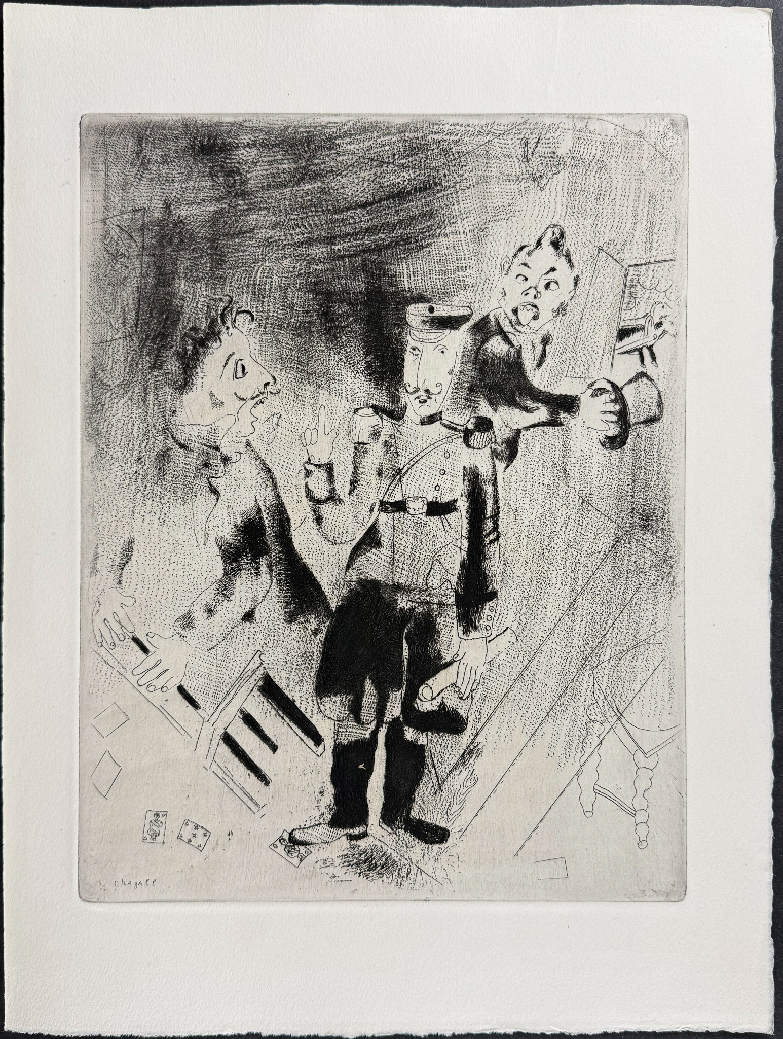 Lot 7081 - Chagall - Appearance of the Policemen - Apparition des ...