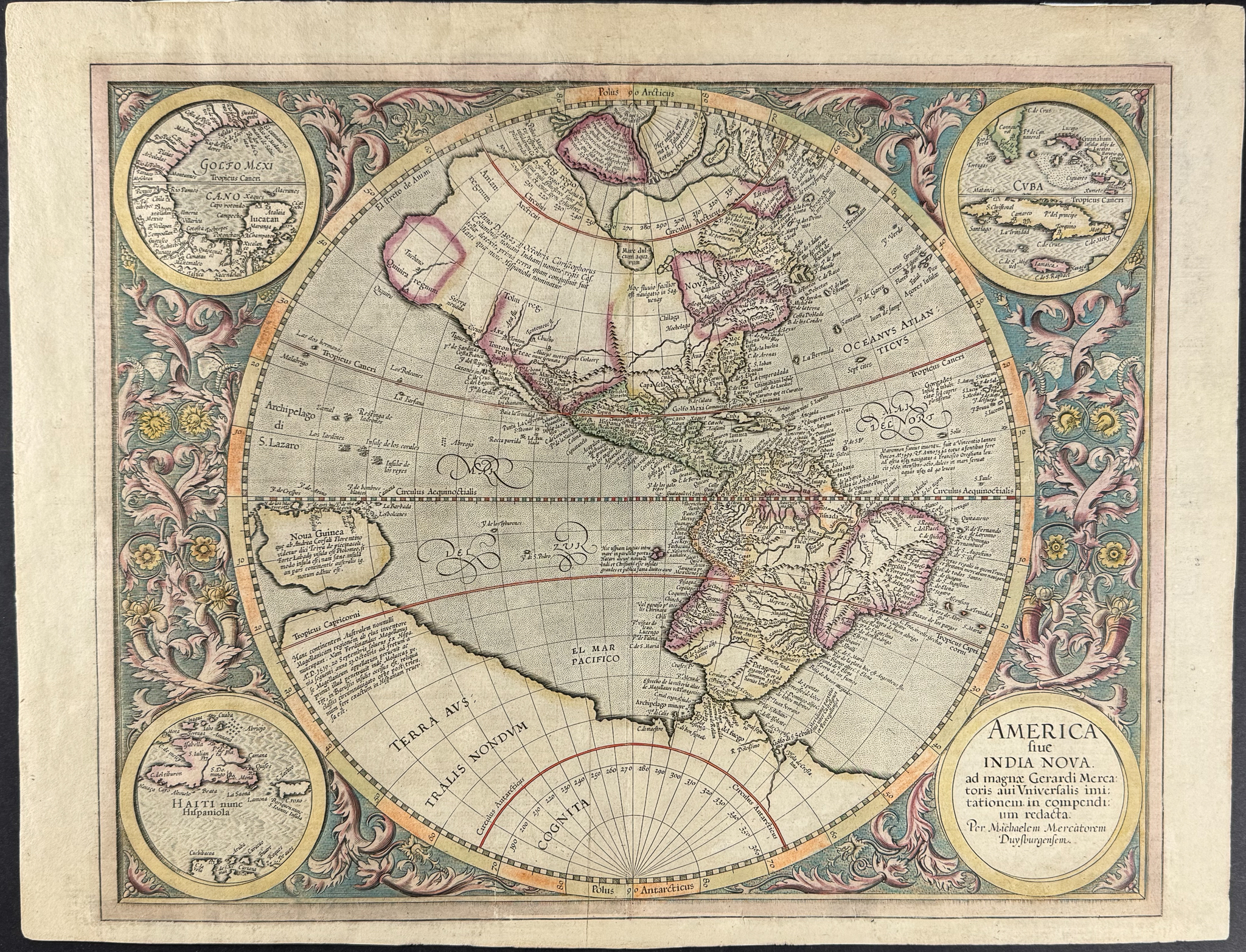 Lot 7855 - Mercator, pub. 1628 - Map of the Americas | Trillium Rare Prints
