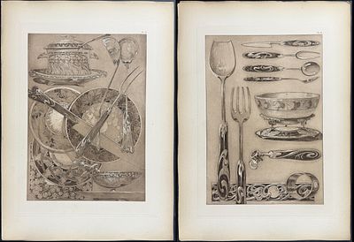 Lot 8268 - Mucha, Folio - 5 Lithographs of Serving Dishes | Trillium ...