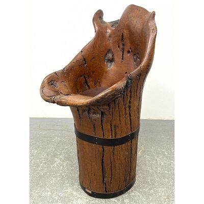 Lot 1493 - SHANE STARK Artisan Organic Natural Wood Stool. Chair ...