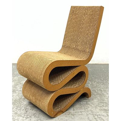 Lot 148 - FRANK GEHRY Corrugated Cardboard Wiggle Side Chair. Iconic ...