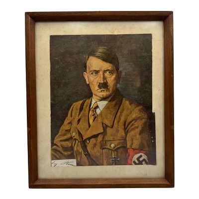 Lot 65 - Adolf Hitler Print in Frame | Frank Zoller Authentic History