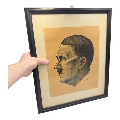 Lot 508 - Adolf Hitler Framed Portrait Drawing - HUGE | Frank Zoller ...