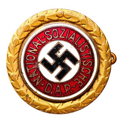 Lot 1 - Adolf Hitler Presentation Golden Party Badge | Frank Zoller ...