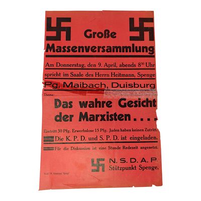Lot 305 - Early NSDAP Third Reich Propaganda Poster for Mass Rally ...