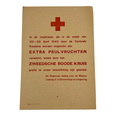 Lot 845 - WWII Dutch Red Cross Relief Poster | Frank Zoller Authentic ...
