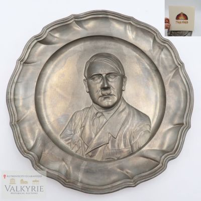 Lot 607 - Adolf Hitler Pewter Plate 1930's + Reference Book | Valkyrie ...